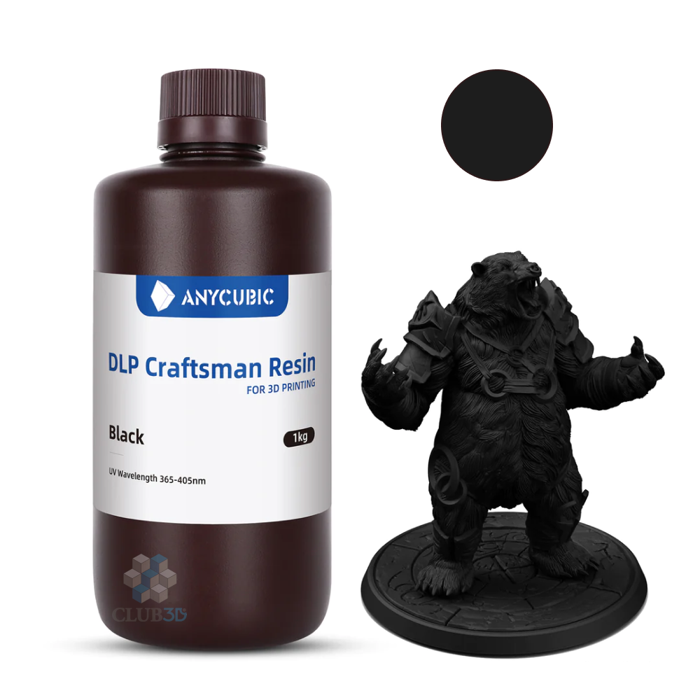 Фотополимерная смола Anycubic DLP Craftsman Resin для 3D принтера 405нм Черный (Black) 1 литр