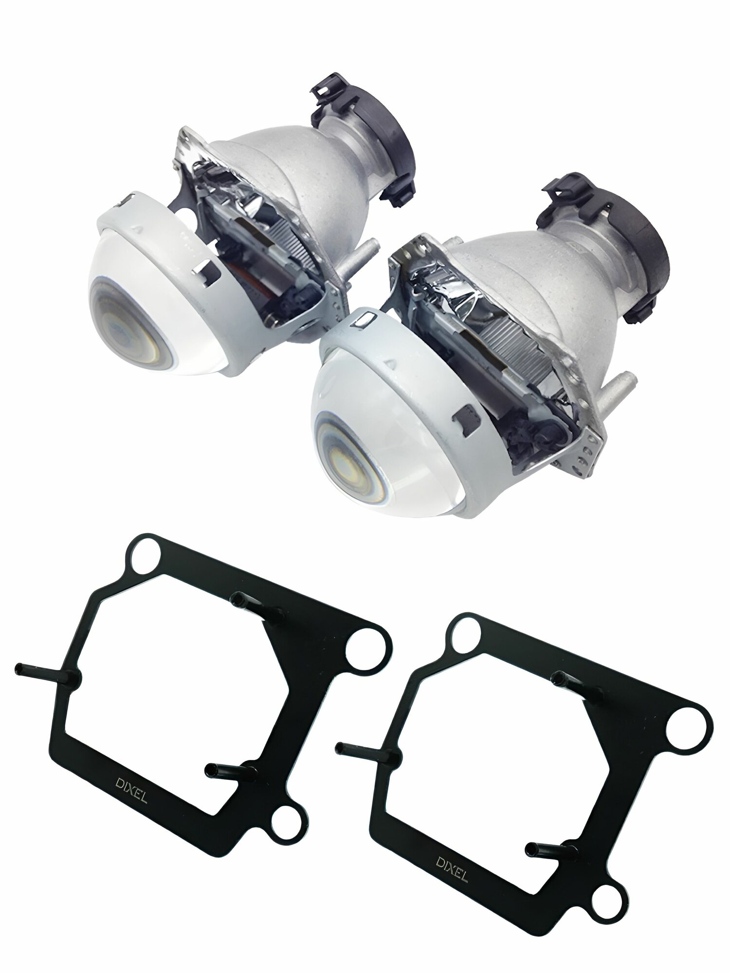 Линзы для Kia Ceed 2 2012-2018 / би ксеноновые с переходными рамками / комплект 2 шт