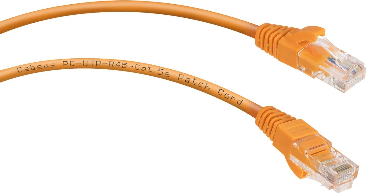 Патч-корд Cabeus 0.3м (PC-UTP-RJ45-Cat.5e-0.3m-OR)
