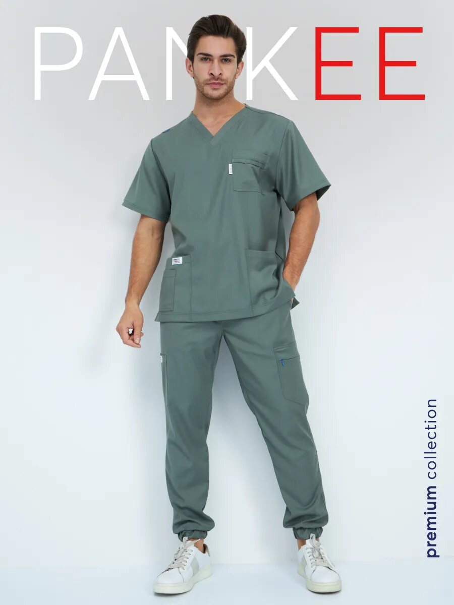 Медицинский костюм из вискозы со стрейч эффектом