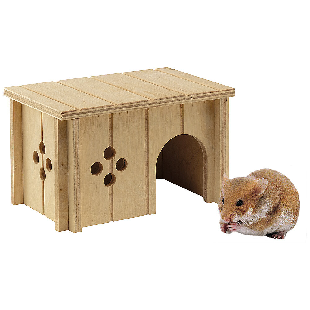 Домик для мелких грызунов Ferplast SIN 4642 деревянный, 14,5х9,5х8,5 см