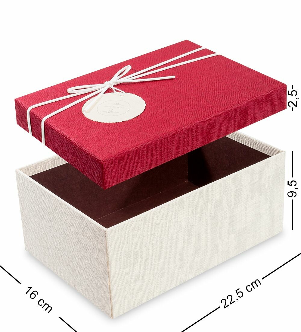 Коробка Прямоугольник цв. молочн./борд.