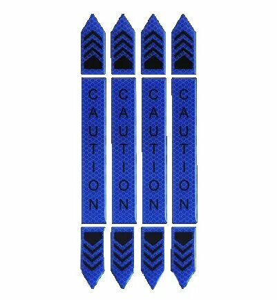 Светоотражающая наклейка для автомобиля, набор - 4 штуки, синяя