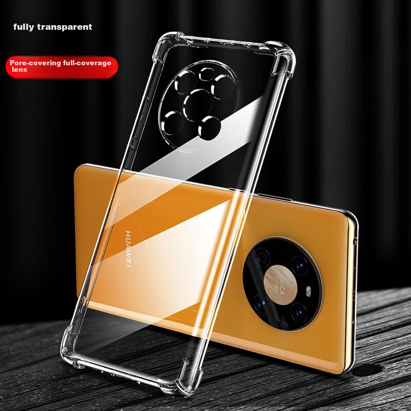Kalai'ao Huawei Mate40Pro Phone Case, Huawei Mate40Pro Protective Cover, Full Protection Shockproof TPU Airbag Soft Case/Protective Case, Transparent, 6.76 Inches