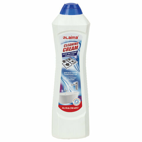 Чистящее средство универсальное крем 780 мл, LAIMA PROFESSIONAL "White fresh", 608661