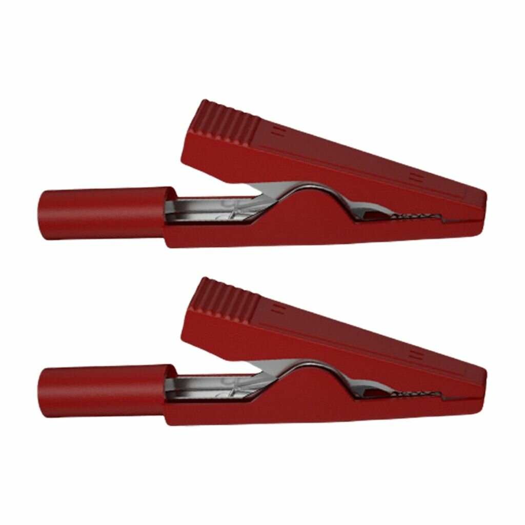 Набор инструментов, Зажим типа крокодил с 2-миллиметровым разъемом типа банан на конце J60028-красный, 2 шт