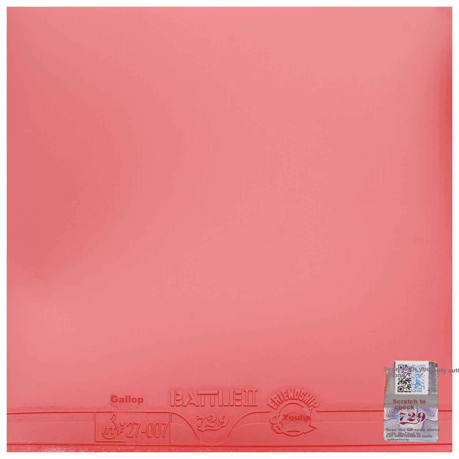 729 NEO Hurricane 2 Provincial Orange Sponge Table Tennis Rubber with Red 39 Degrees