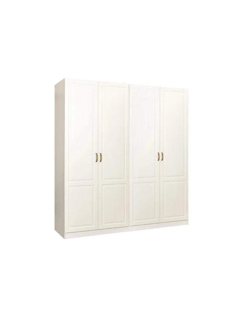 Шкаф распашной для одежды Ливерпуль 13.134 с зеркалами, со штангой, 200х54х220 см, Белый ясень / Ваниль