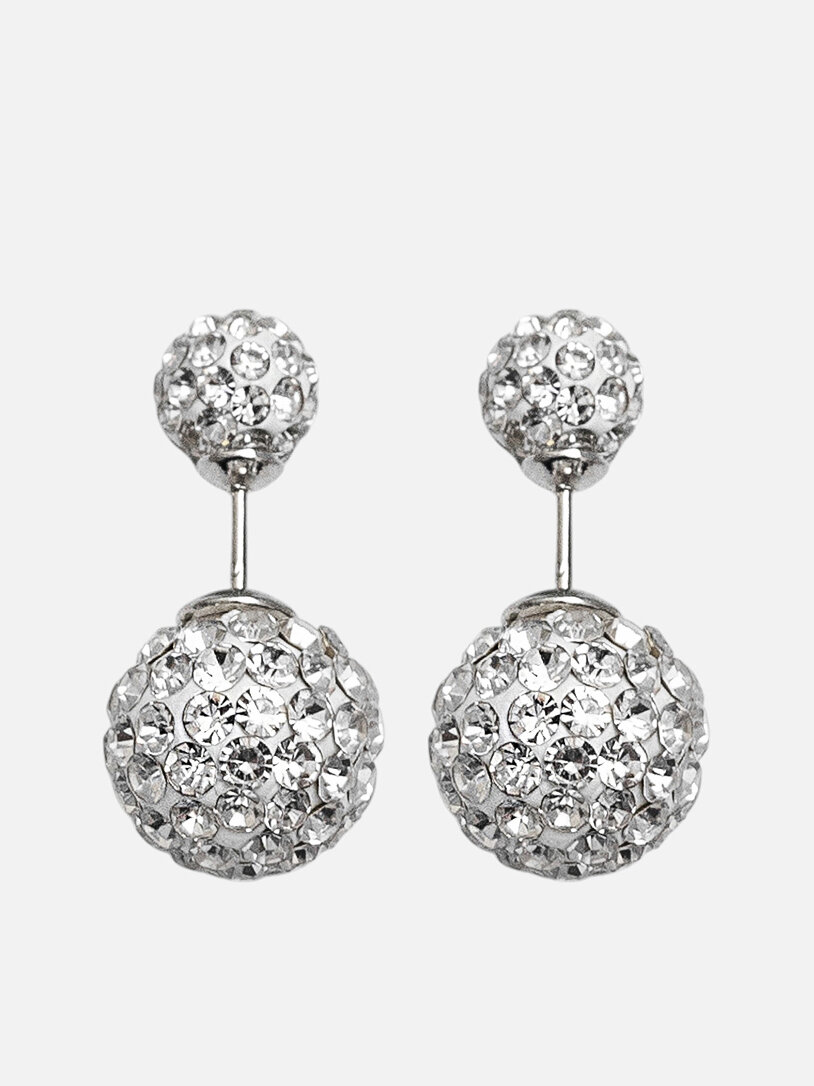 Серьги пусеты, кристаллы Swarovski