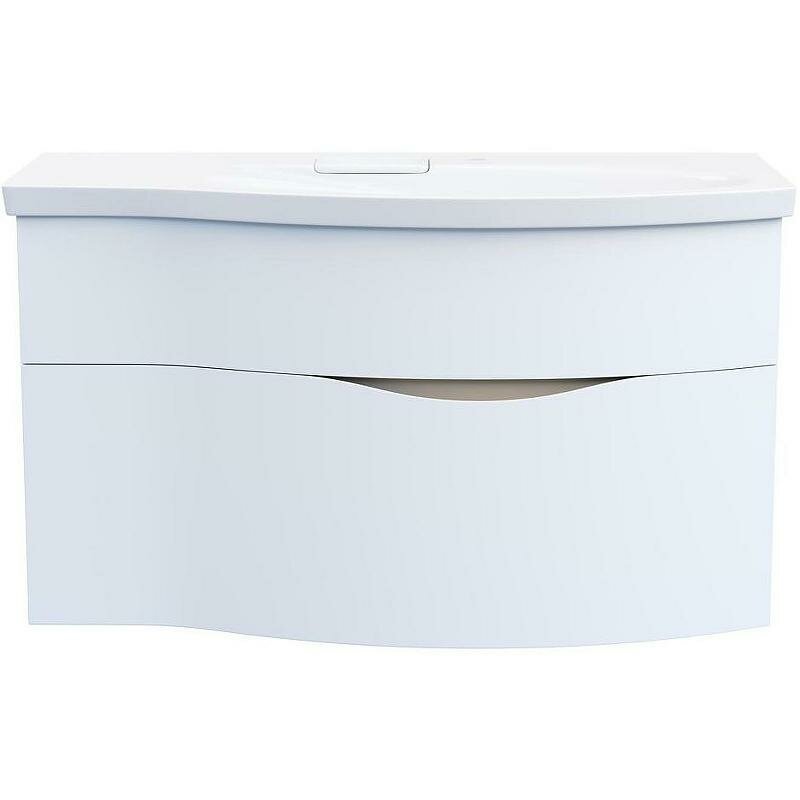 Тумба под раковину Kerama Marazzi Riva 100 R RV.100Rh WHT.M подвесная Белая матовая