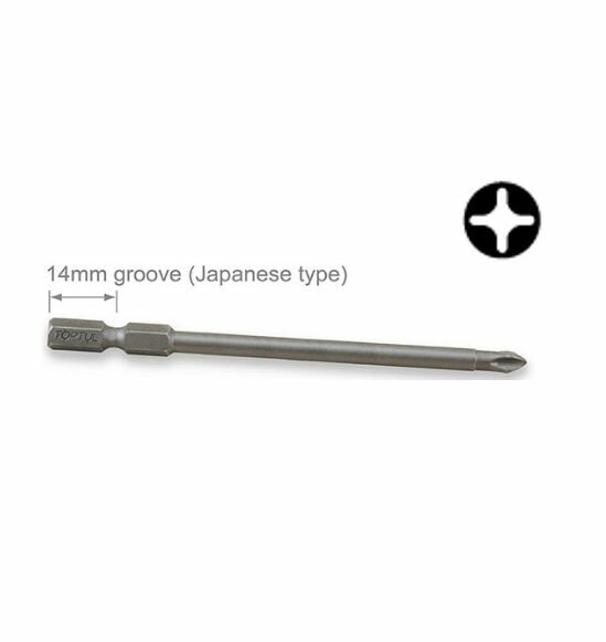 Бита для шуруповерта 1/4" PH2 профессиональная FSMB0802 TOPTUL