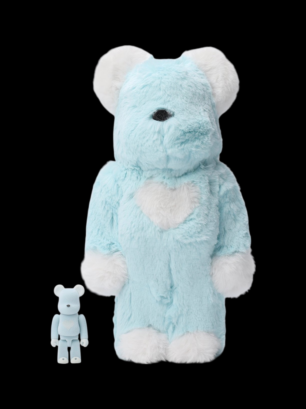 Коллекционная оригинальная фигура Bearbrick x Valmuer 400% 100% / 28 см высота / ABS пластик / Medicom Toy / Голубой