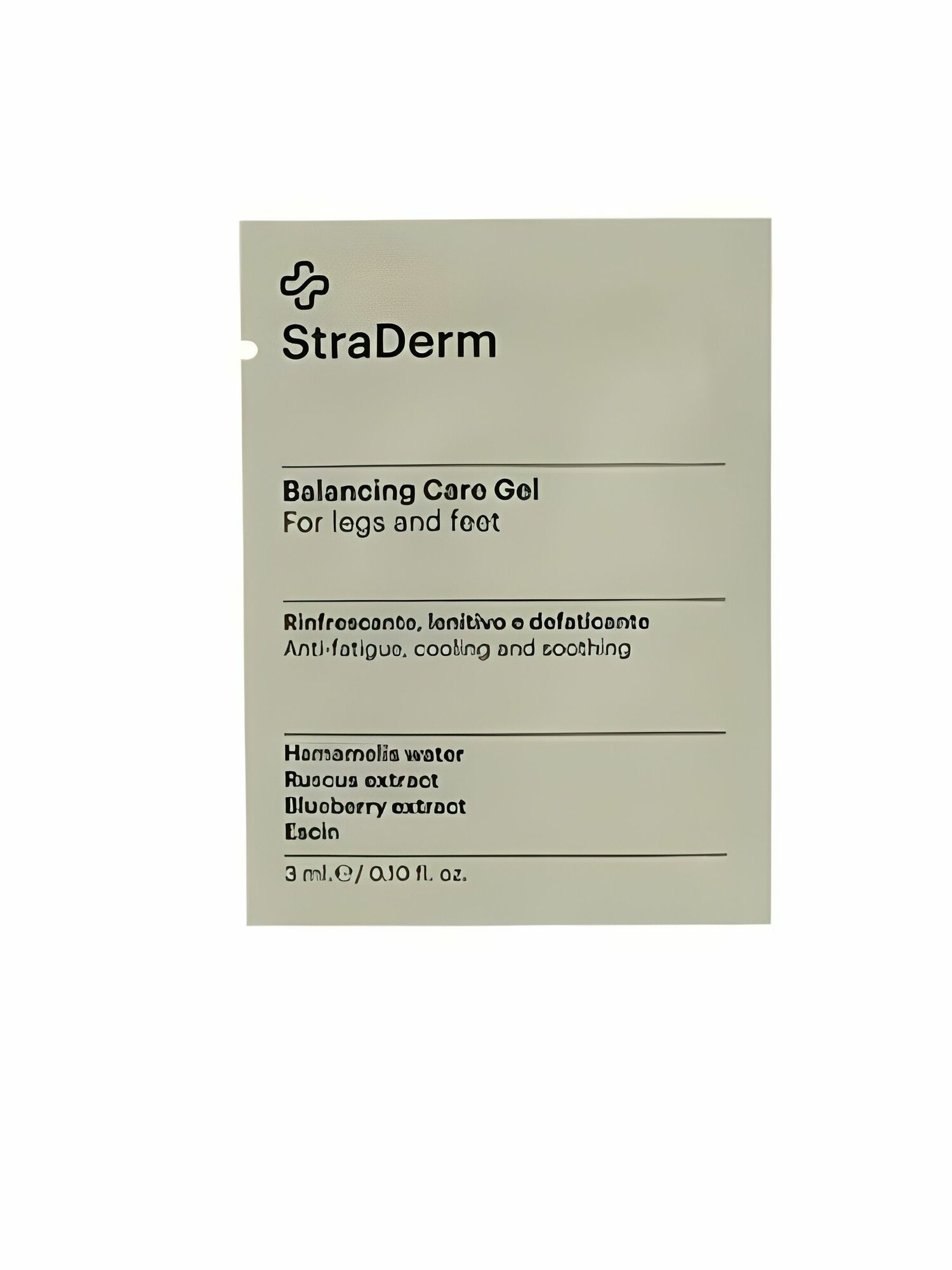 STRADERM Пробник BALANCING CARE , Гель для ног 3 мл-3шт