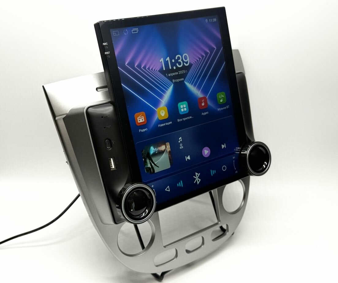 Большая магнитола Tesla Drive One 4/64 с крутилками Chevrolet Lacetti климат кузов Хэтчбек - Универсал