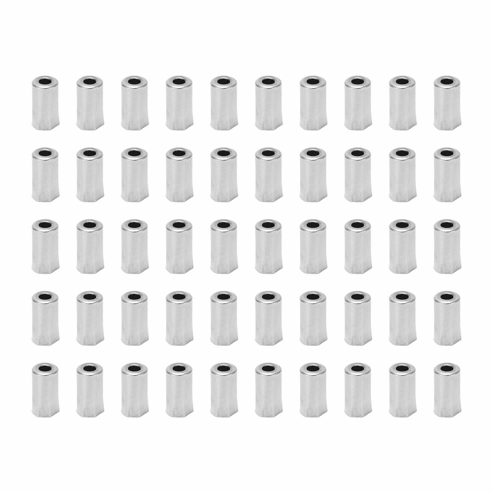50 шт. заглушек для тормозных тросов велосипеда, серебристые, медные, 5 мм, аксессуары для велосипеда