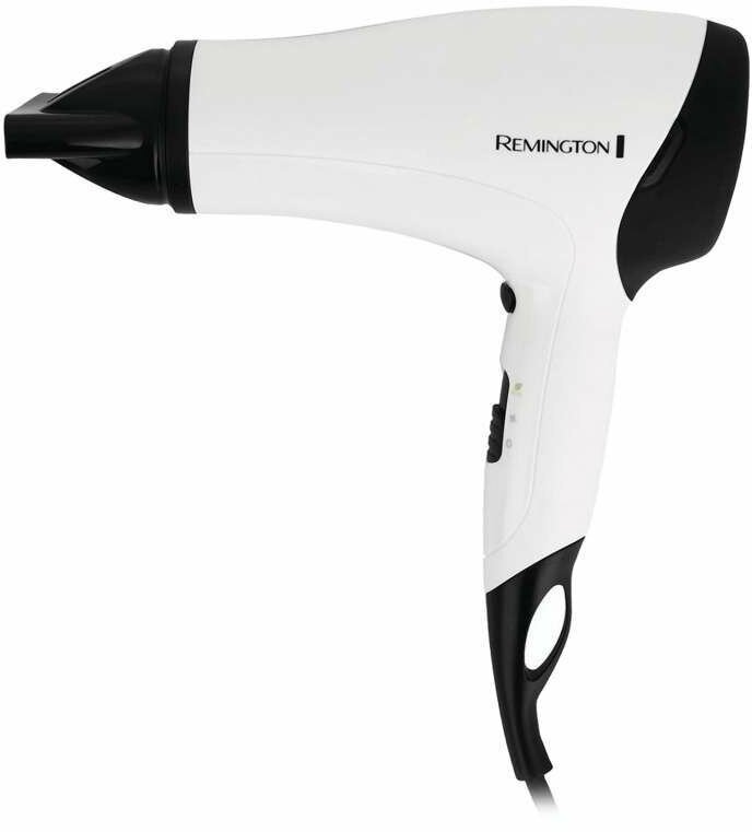 Фен REMINGTON D3015, 2000 Вт, 2 скоростных режима, 3 температурных режима, холодный обдув, режим эко, белый