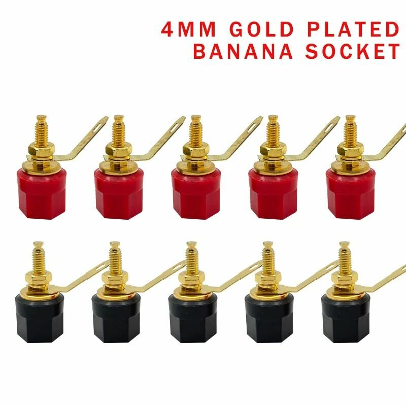 20 шт. позолоченный усилитель динамик зажимной клеммы 4 мм банановый штекер динамик зажимной клеммы для разъема