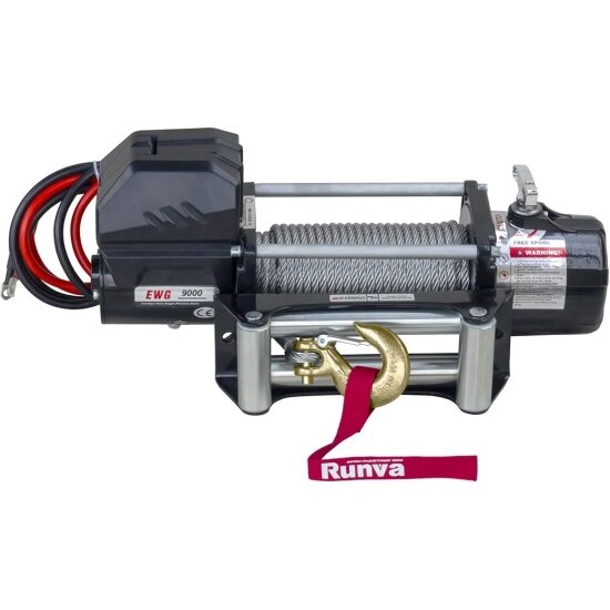 Лебёдка автомобильная электрическая Runva 12V Magnum 9000 lbs 4200 кг, стальной трос