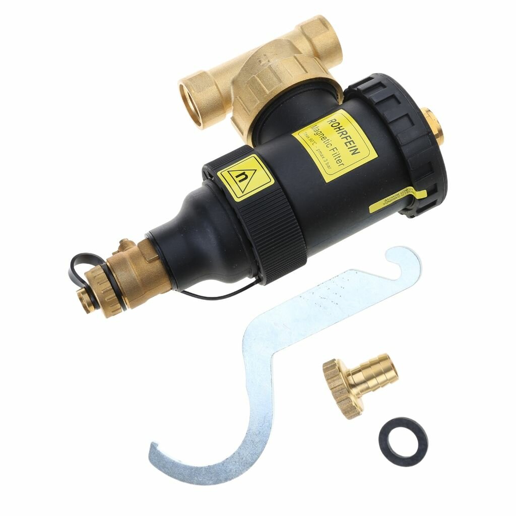 Магнитный фильтр для систем отопления и котлов для удаления грязи и сточных вод