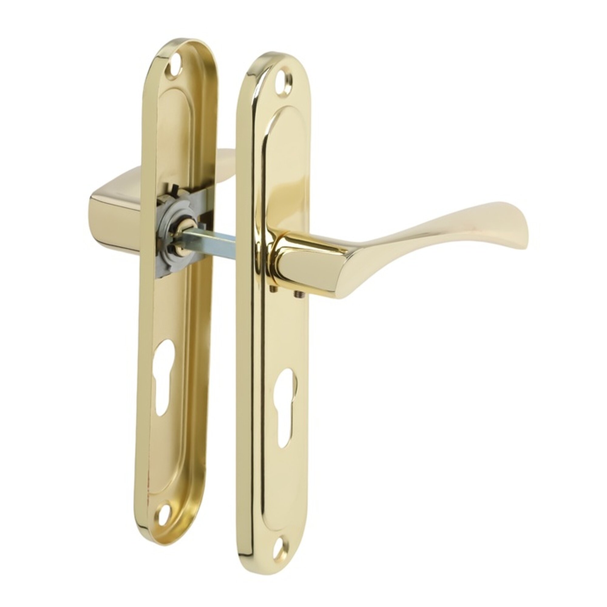 Ручки LOCKLAND 001, сталь, алюминий, золотистые, поворотные, 2 шт