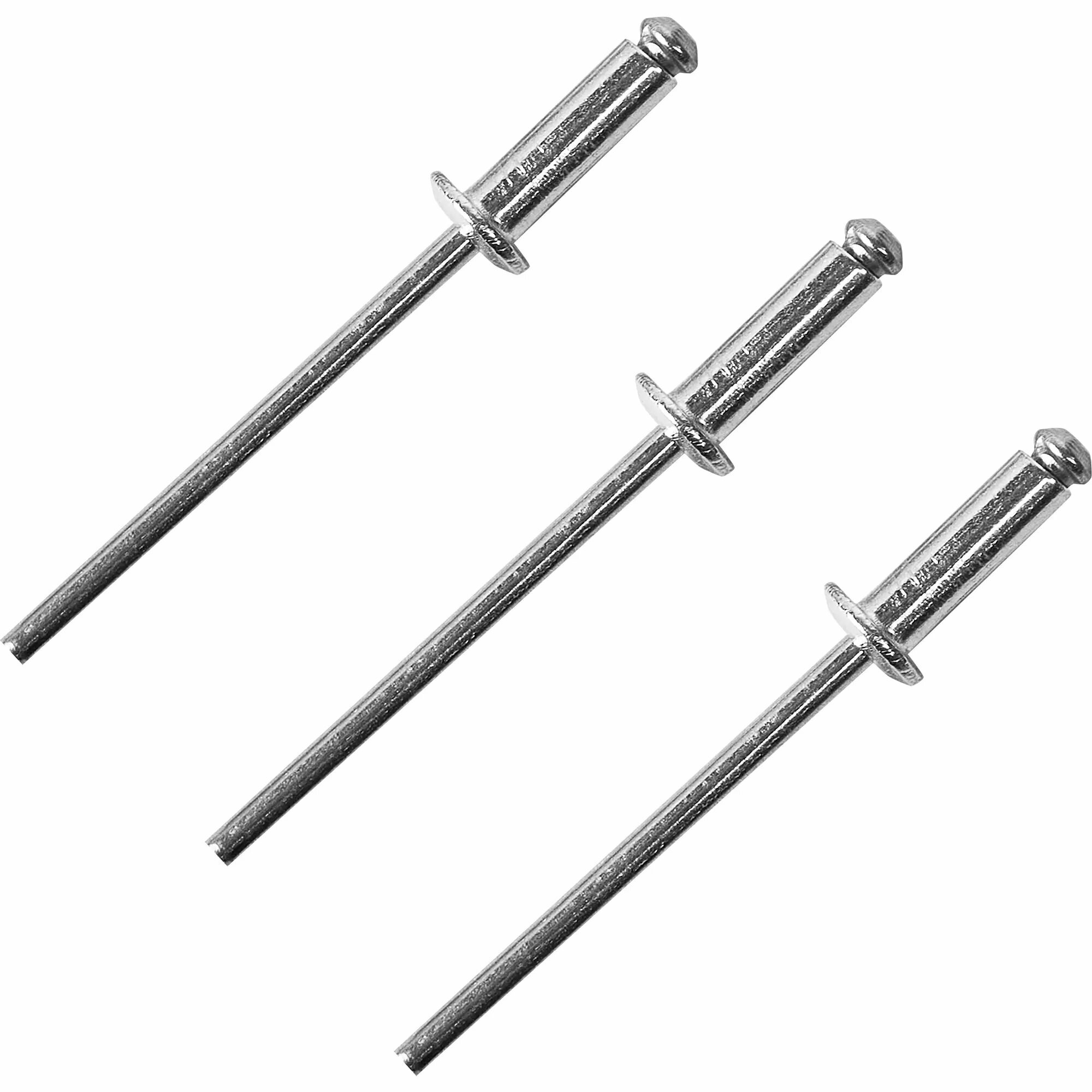 Заклепка Стройбат вытяжная, стальная, серая, диаметр 4мм, длина 10мм, 30шт. / крепеж