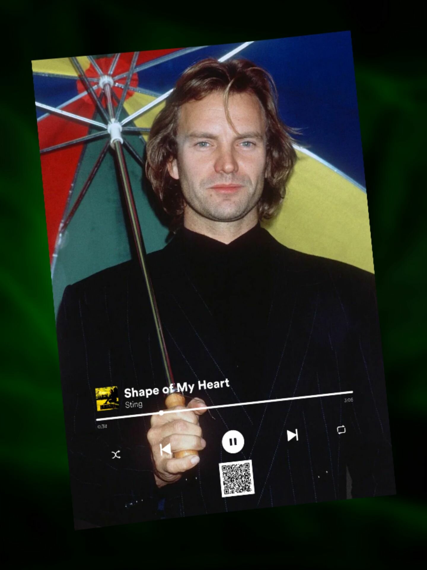 Постер spotify "Sting - Shape Of My Heart", 297x420мм, глянцевый