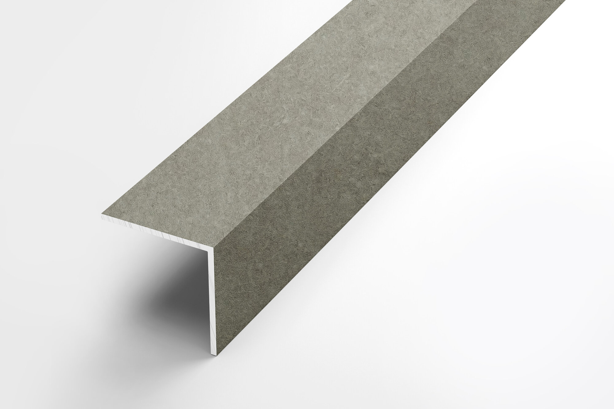 Уголок алюминиевый 30х30 мм, длина 2,7 м, профиль угловой внешний Лука УП 12-27, декор Бетон сильвер 058