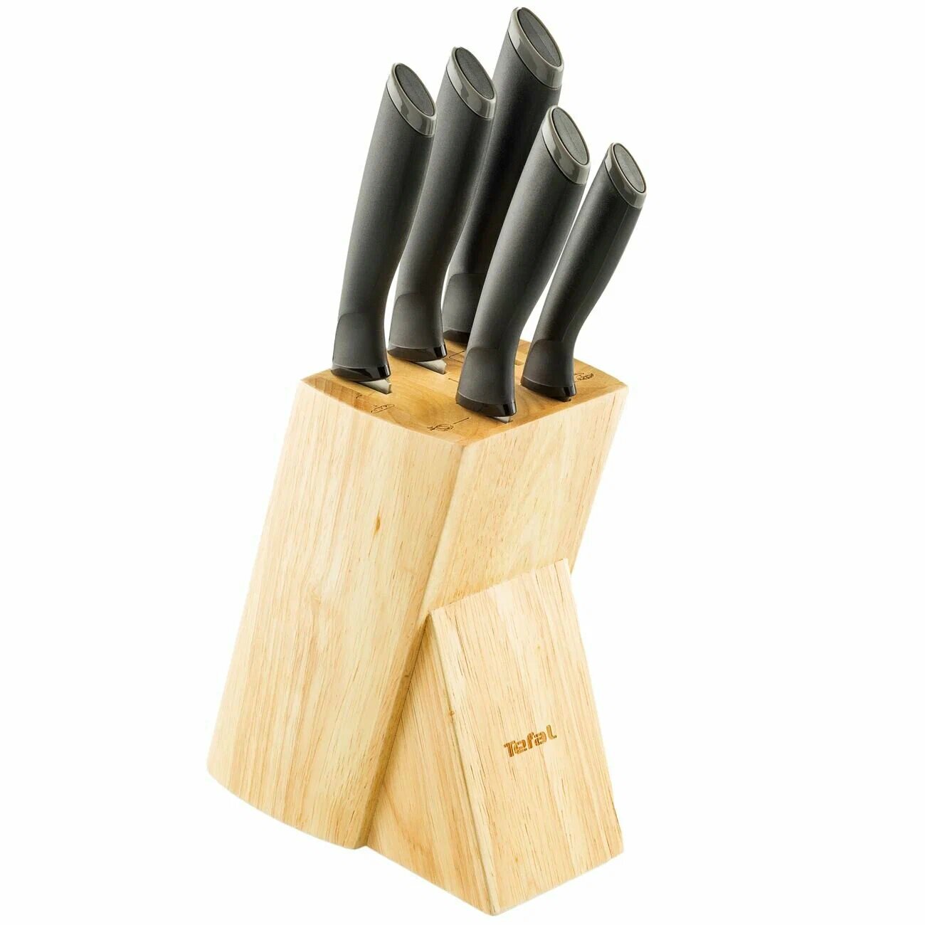 Набор кухонных ножей Tefal COMFORT KNIVES K221SA14, 6 ножей, подставка