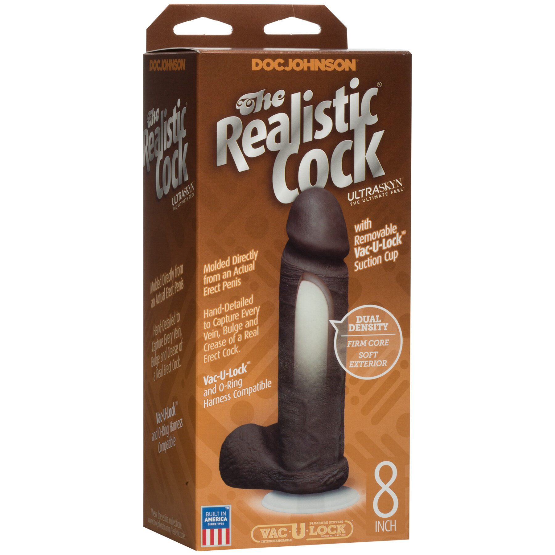 Фаллоимитатор The Realistic Cock FIRMSKYN 8” Choclate (20.6, Ø 5 см)