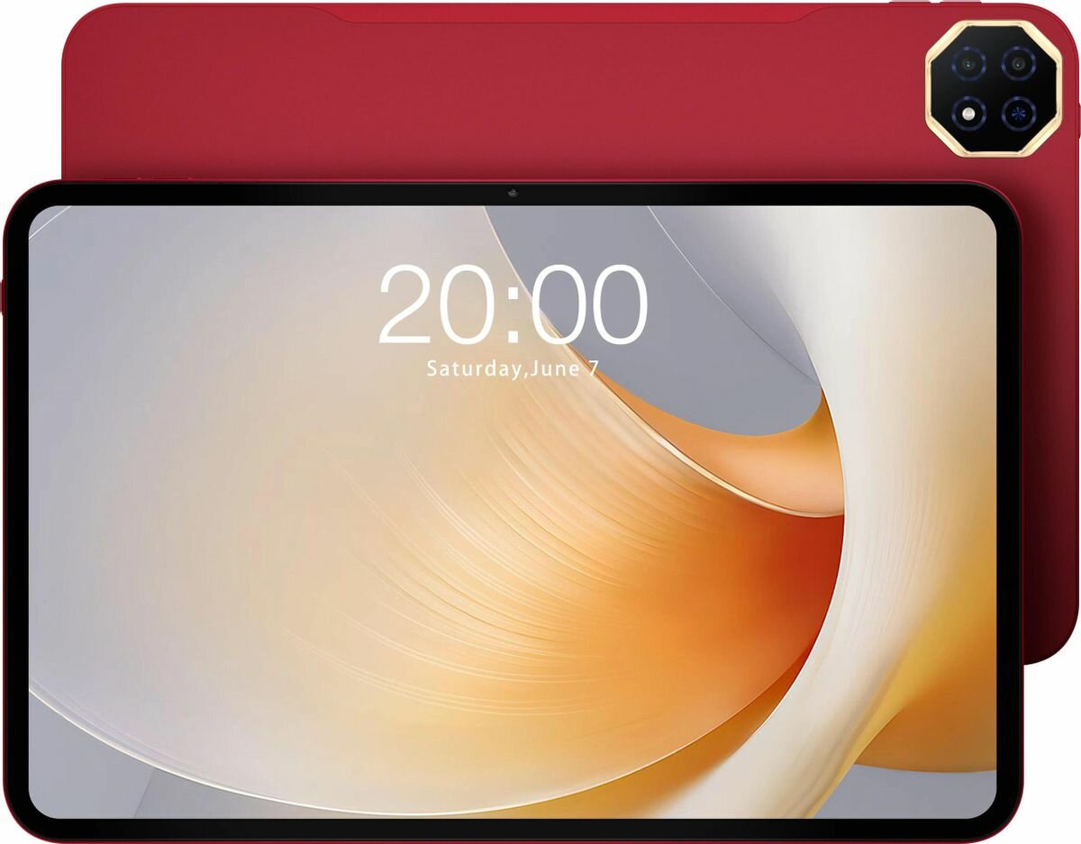 13.4" Планшет TECLAST T65 Plus Premium set 8/256 GB G99 4G, 1920 x 1200, 120Гц, Android 15, Чехол, клавиатура, стилус, красный 1747210