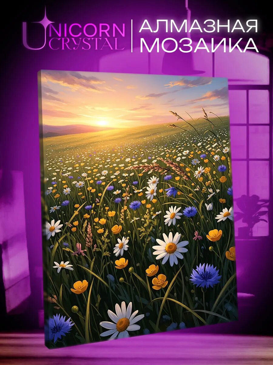Алмазная мозаика Полевые цветы