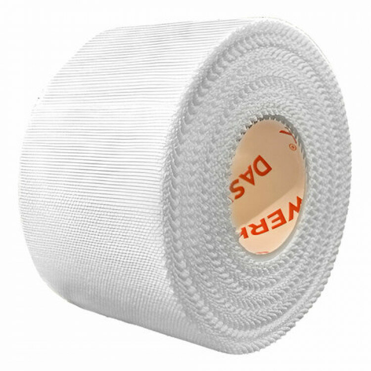 Спортивный тейп защитный неэластичный для жесткой фиксации, 9,1 м х 3,8 см, 1 рулон, белый, DASWERK (дасверк), 680044