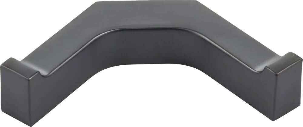 Крючок Keuco Edition 11 11115130000 латунный, двойной, вороненая сталь, в стиле hi-tech, вешалка для полотенец в ванную