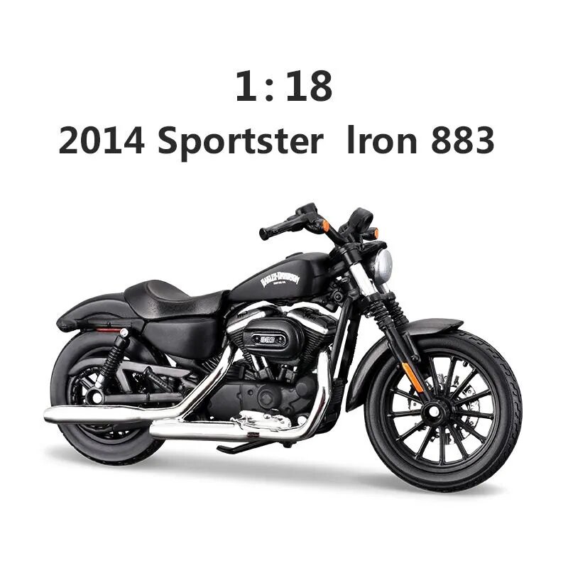Металлическая Модель микромотоцикла 1:18 Harley-Davidson 2014 883