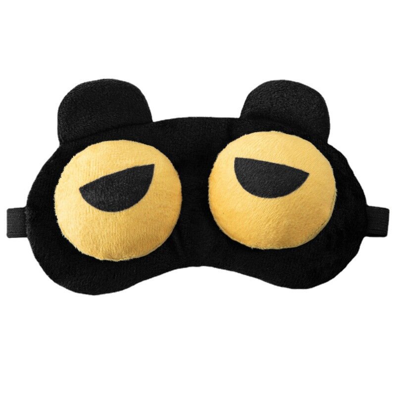 Маска для сна с изображением мультяшной панды, плюшевая маска для сна с милыми глазами медведя, светонепроницаемая повязка для сна, удобная повязка для глаз для детей и взрослых, мягкая маска для сна для путешествий и отдыха