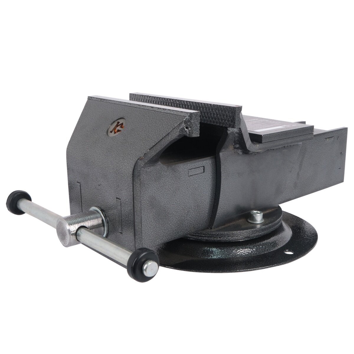 Тиски слесарные поворотные Калибр ТПСН-150ИСН (150мм, стальные, наковальня), Россия