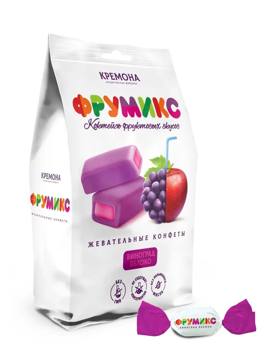 Фрумикс Жевательные конфеты виноград/яблоко