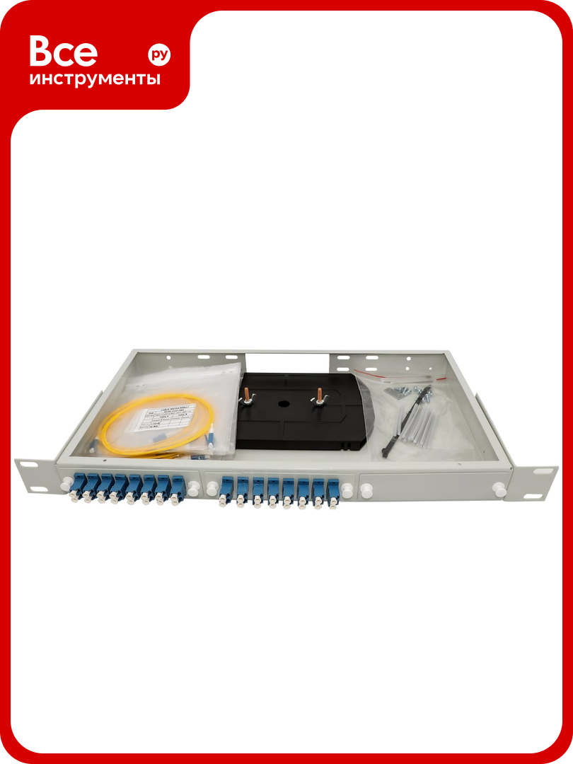 Кросс НК-Групп в стойку 19” 1u-ru24-lc/sm-16d-32-1 в комплектации на 32 порта 1ULCU16d, пластиковая