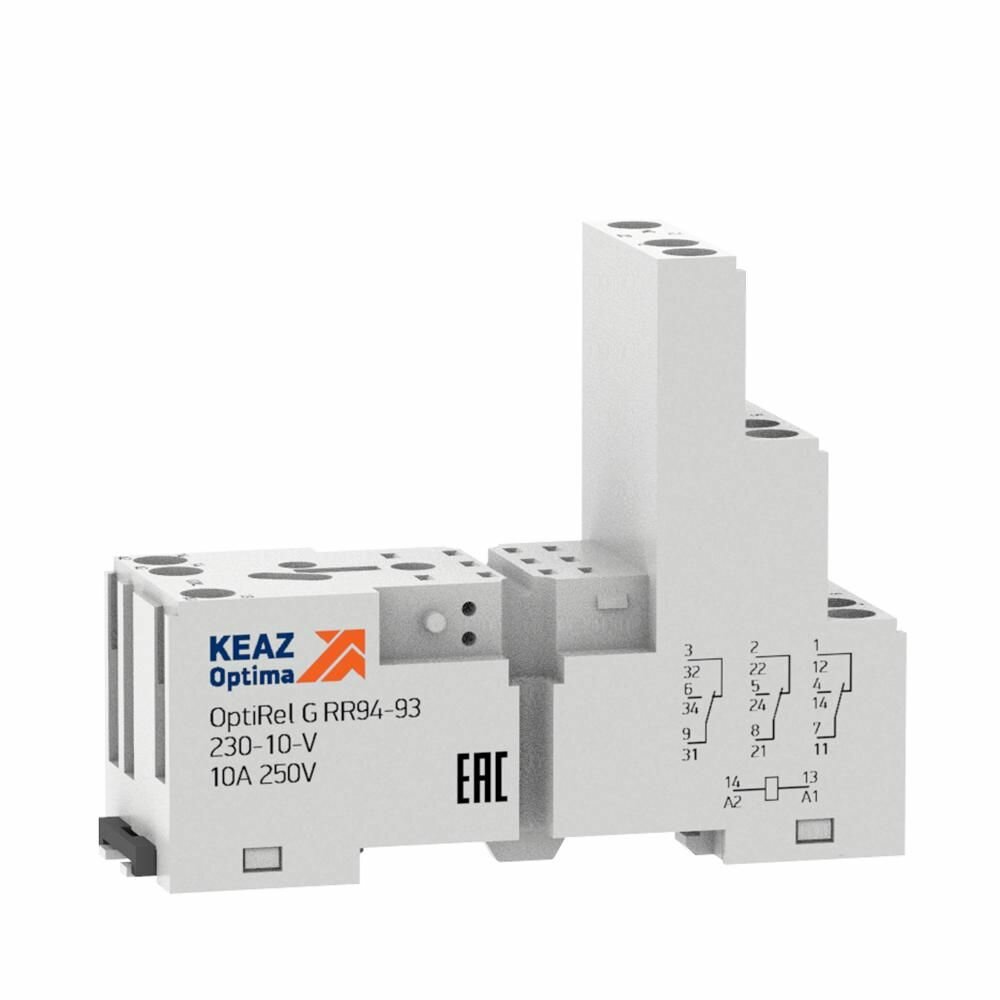 Розетка КЭАЗ для реле, OptiRel G RR94-94-230-7-V