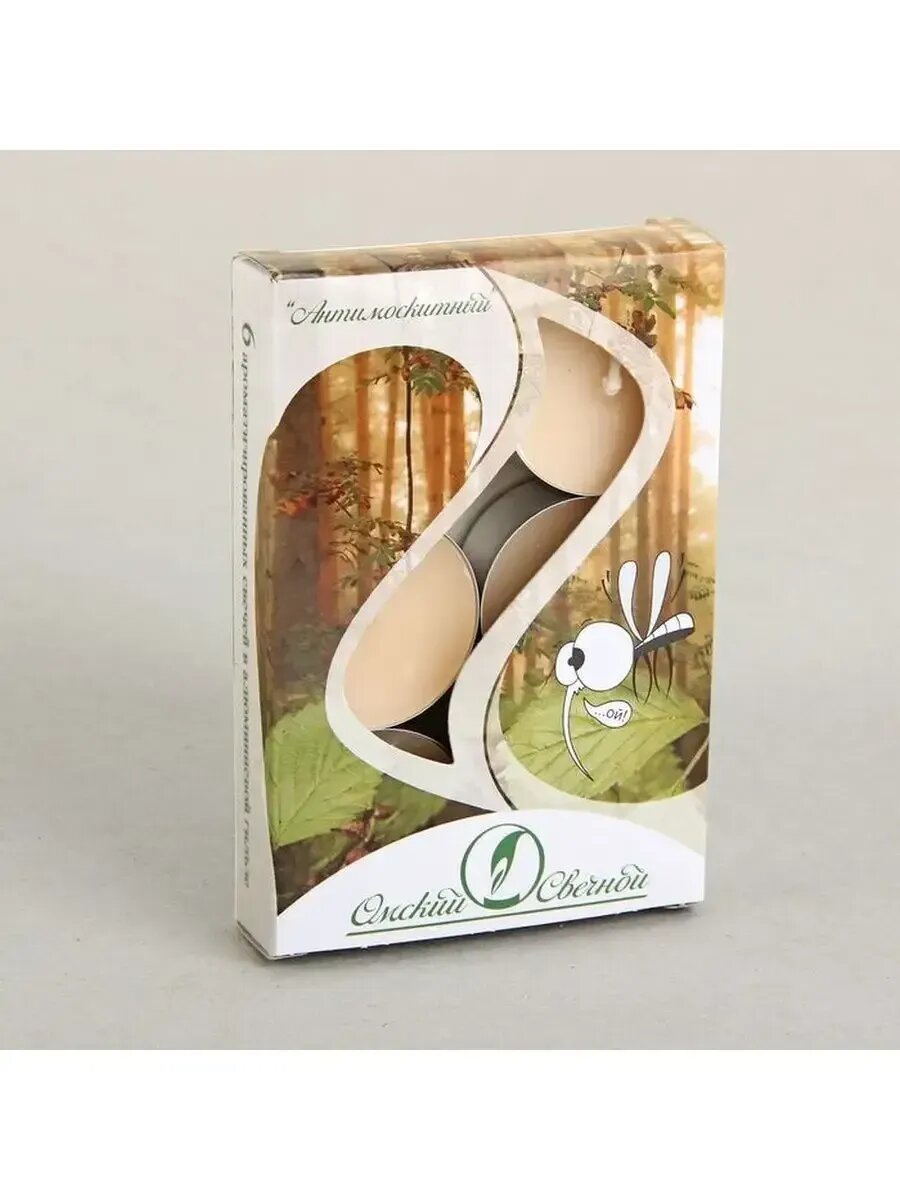 Свеча чайная ароматизированная 12г (6 шт), антимоскитный