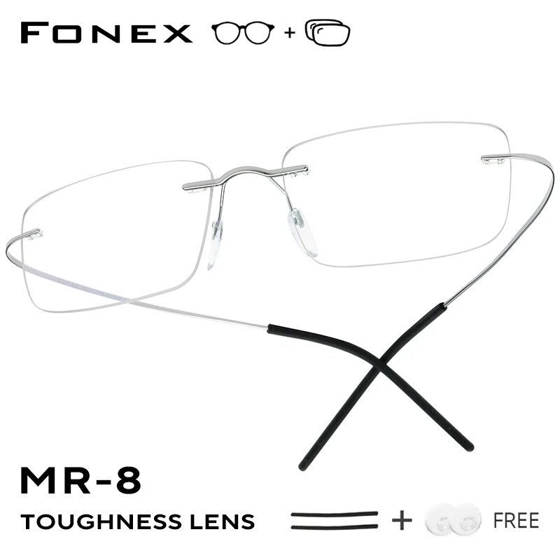 FONEX прогрессивные очки на заказ серебристый, Единая версия, Нет