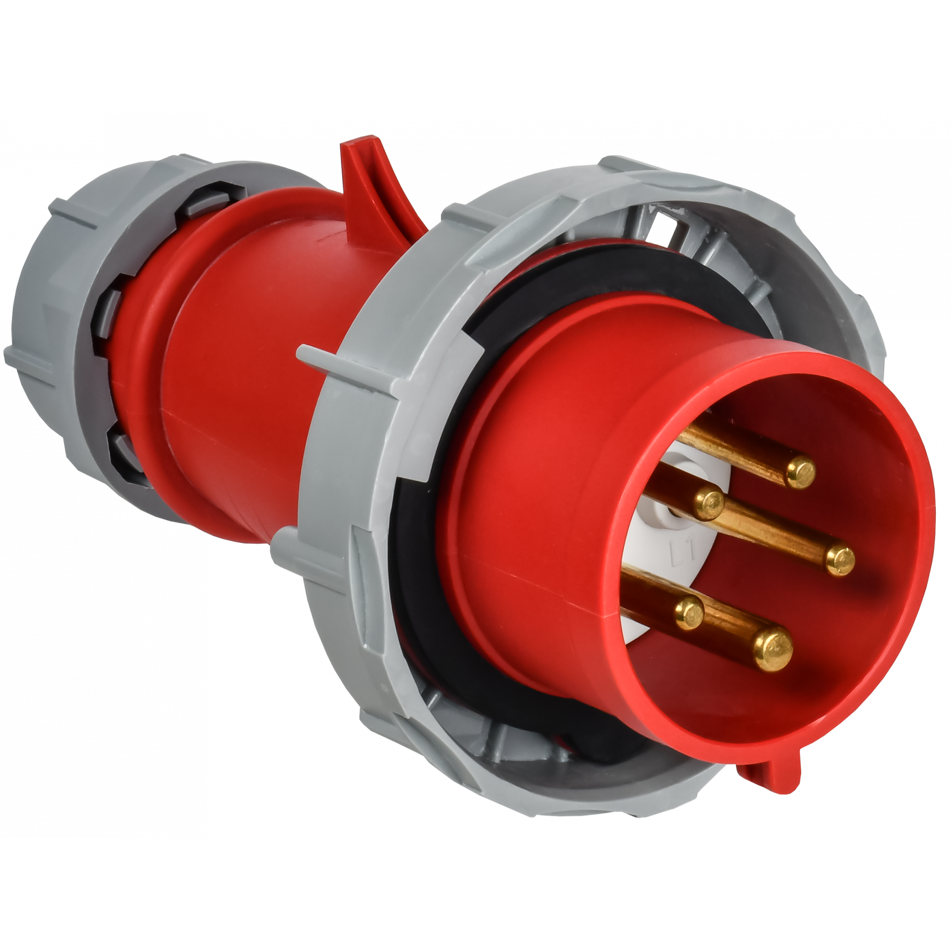 Вилка переносная с ф/и ССИ-0252ф 32А-6ч 380В 3P+PE+N IP67, IEK PSR02-032-5-6-67 (10 шт.)