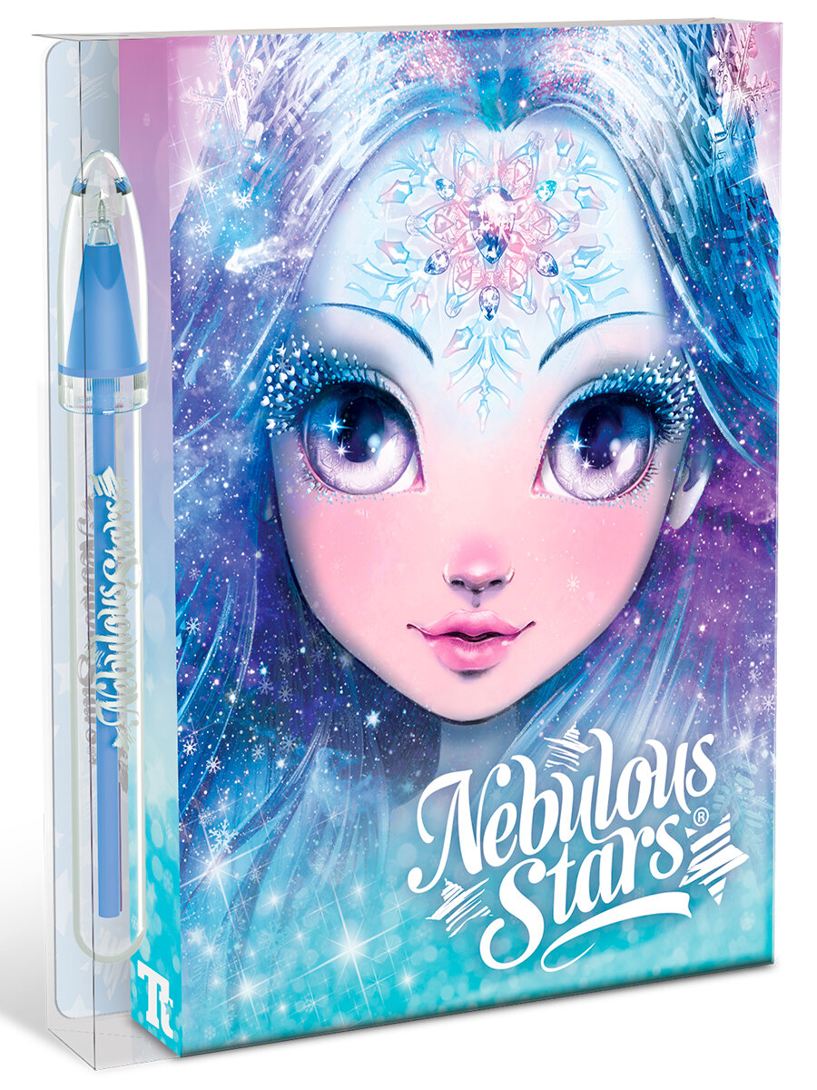 Канцелярский мини-набор для записей Nebulous Stars, с блокнотом, ручкой и стикерами с цветным принтом, 11501-4_NSDA