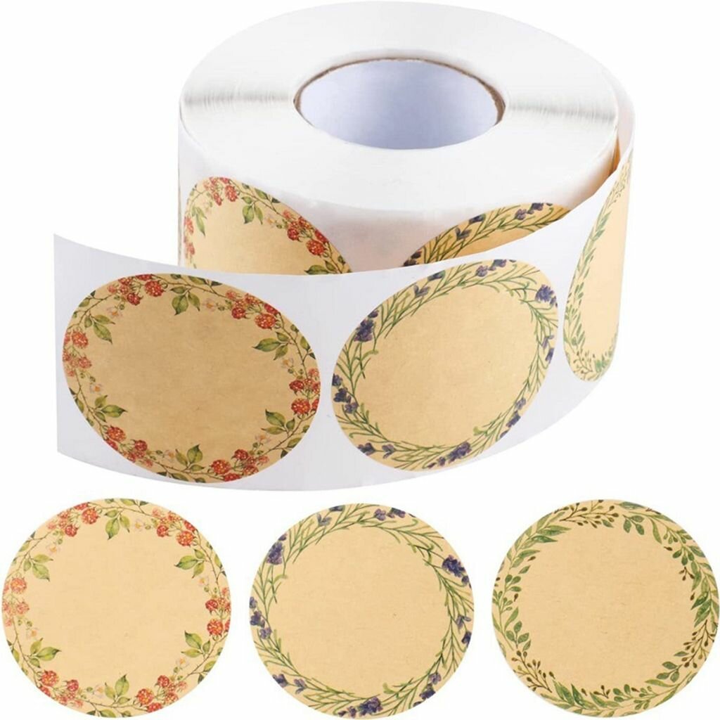 Круглые самоклеящиеся этикетки для банок 500 шт.