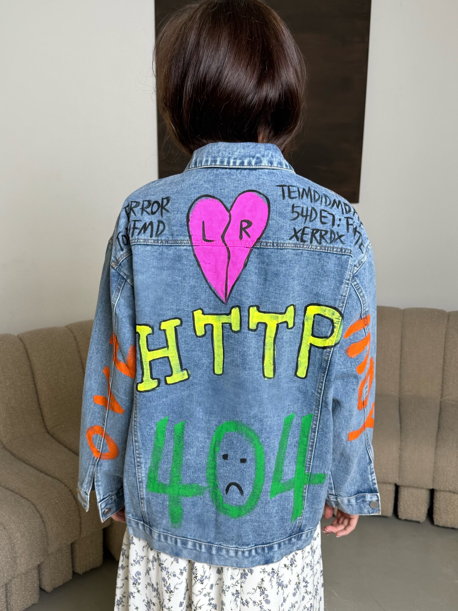 Куртка джинсовая  Джинсовка oversize голубая с притом 40-50