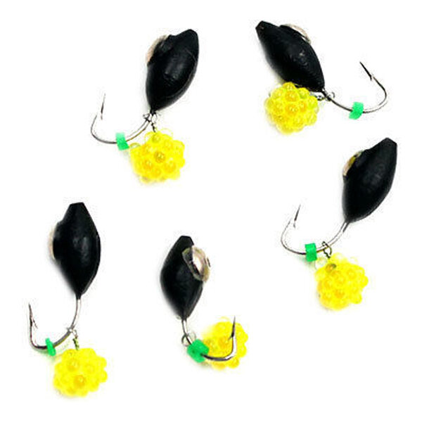 Мормышка вольфрамовая Yaman "Овсинка с латунной коронкой" (Золото), 1.1 г, d=4 мм Я-МР1578