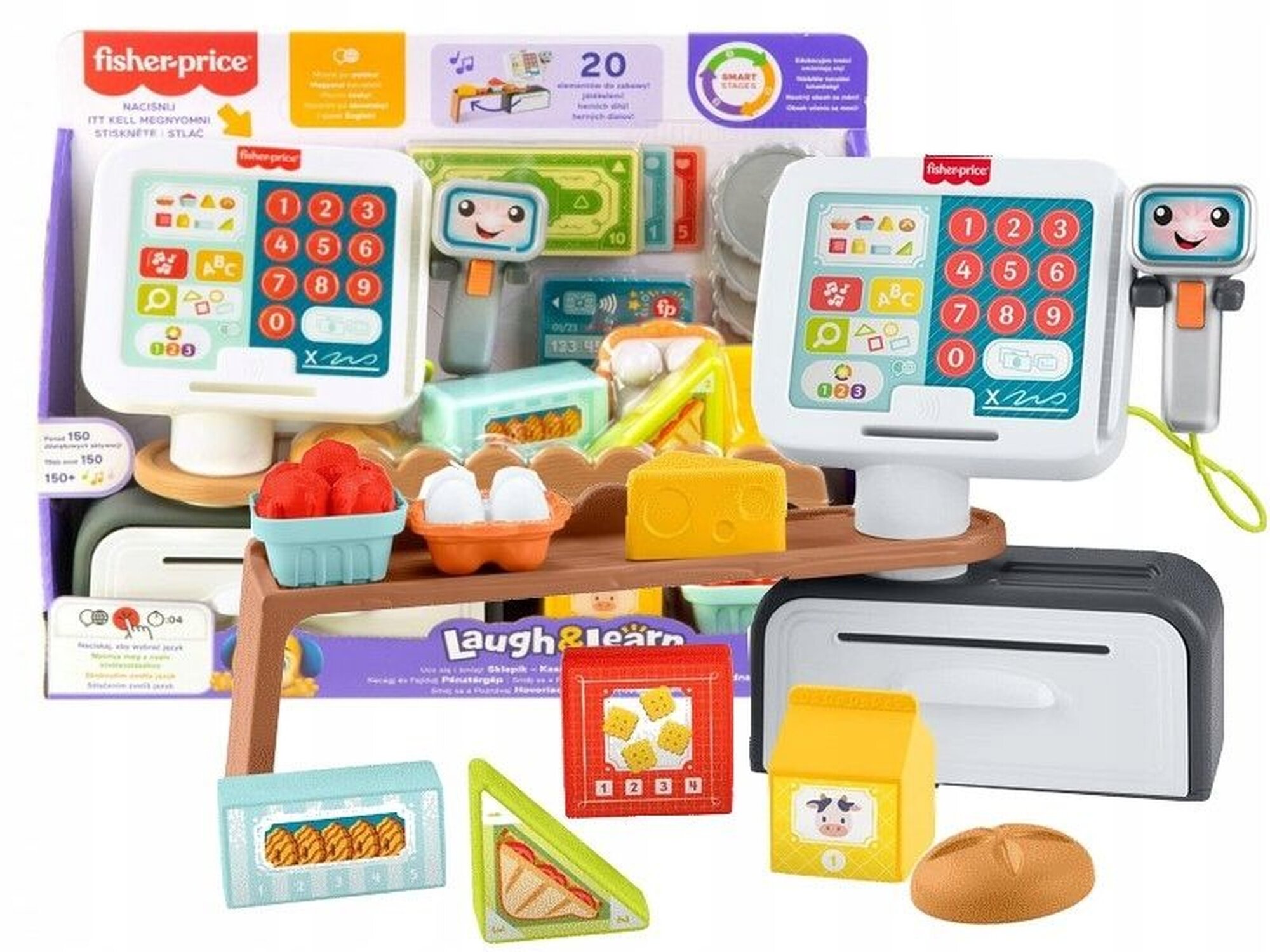 Сюжетно-ролевой набор Fisher-Price - Игрушечный Кассовый аппарат Shop & Scan из серии Смейся и учись - Фишер Прайс JGW98