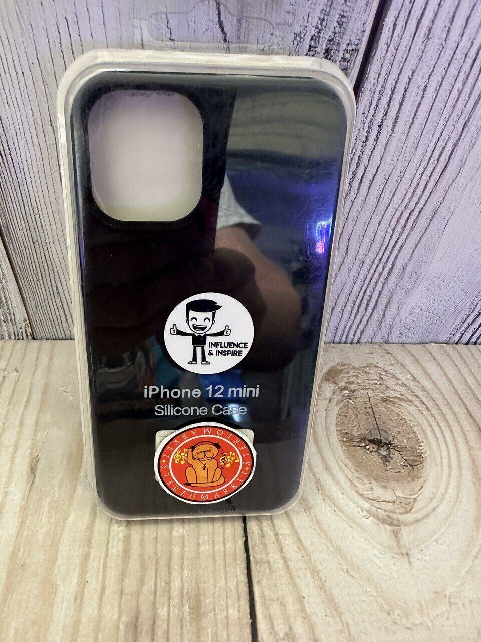 Чехол для Apple iPhone 12 Mini Silicone Case без лого (полная защита)чёрный