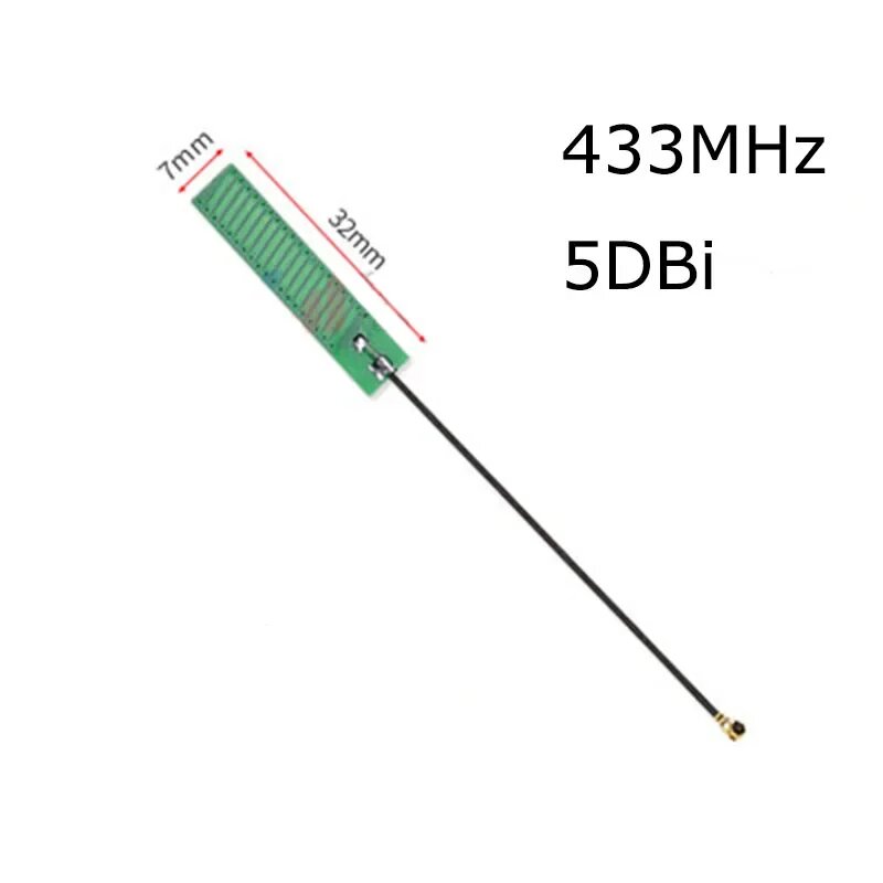 Антенна 433MHz 5dBi, 32x7mm, Цвет: 6, IPEX1