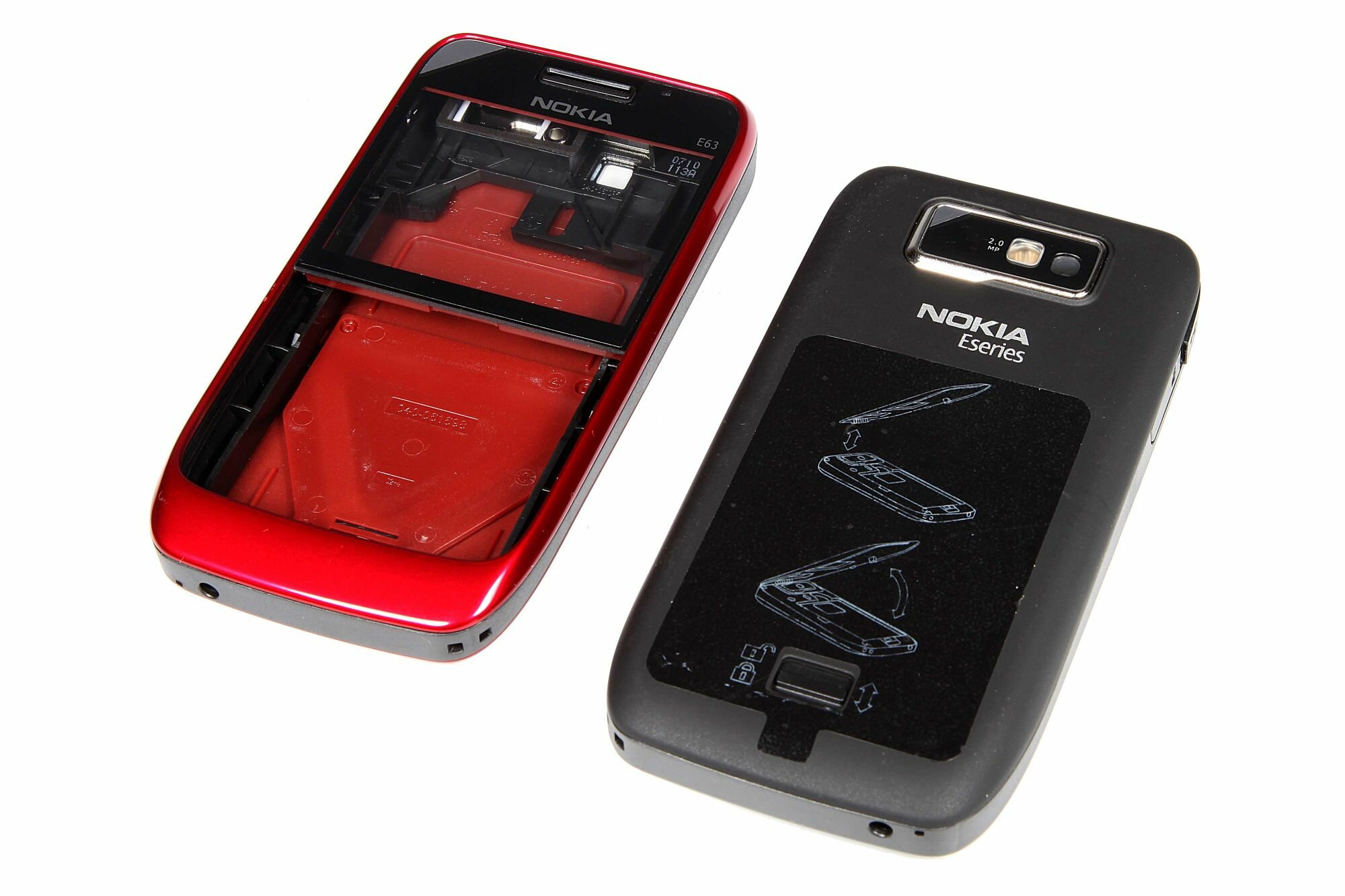 Задняя крышка для Nokia E63 (AAA) красный